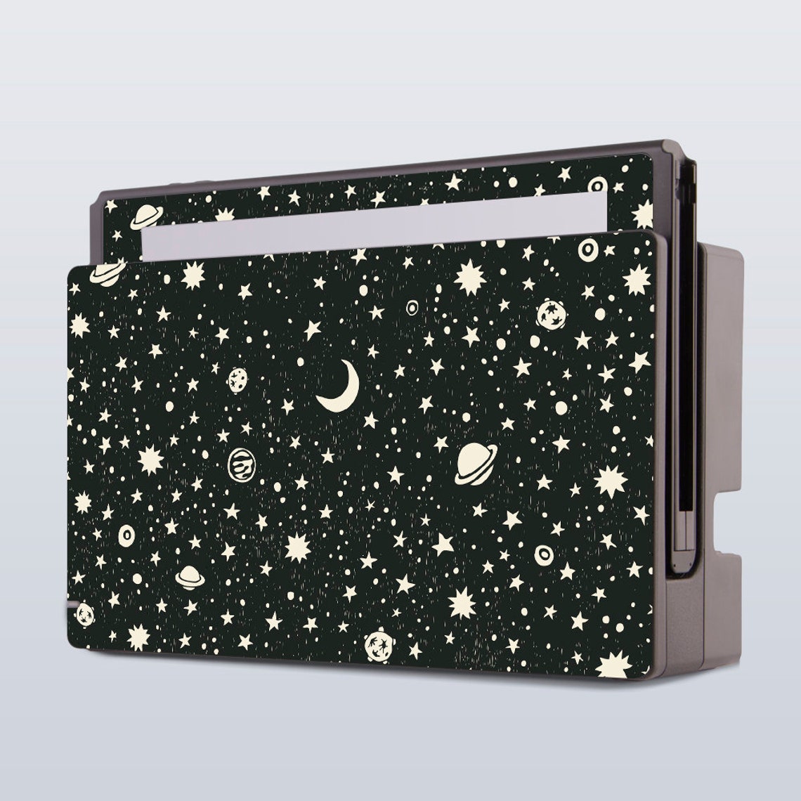 Nintendo Switch Skin Black Vinyl Sticker Kawaii Space Galaxy | Etsy