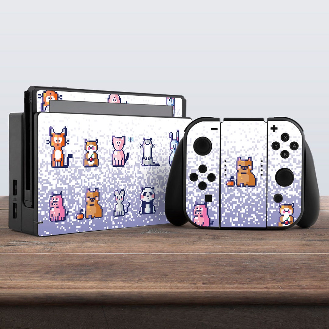 Funny Pixel Art Nintendo Switches Skin Sticker Decal Console Skin Dock ...
