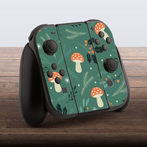 Switch Skin Green Switch Skin Mushrooms Vinyl Sticker Nature Aesthetic ...