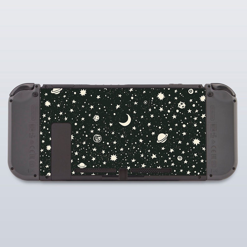 Nintendo Switch Skin Black Vinyl Sticker Kawaii Space Galaxy | Etsy