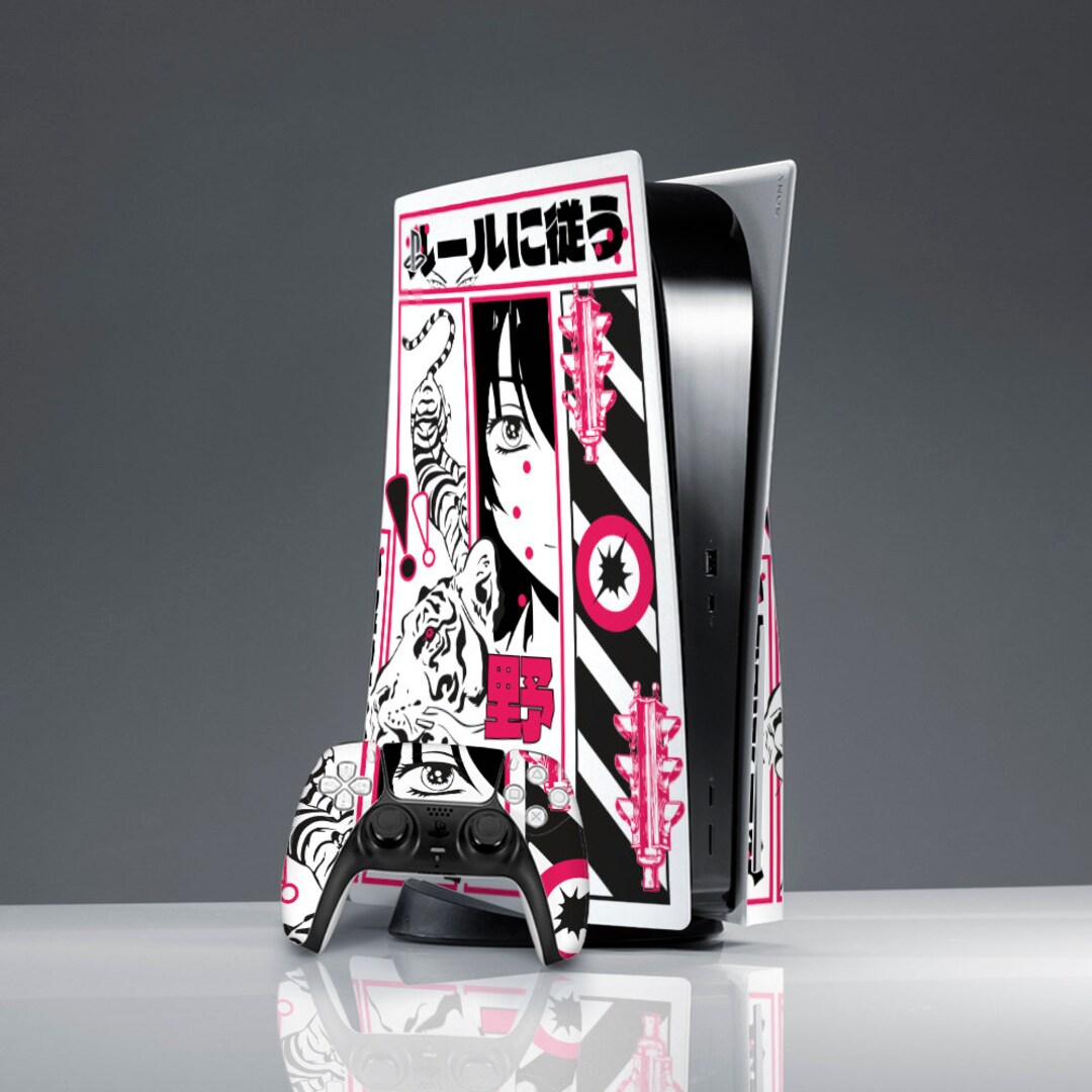 Japanese Girl Skin Anime Girl Art PS 5 Console Cover Sticker Decal PS 5 ...
