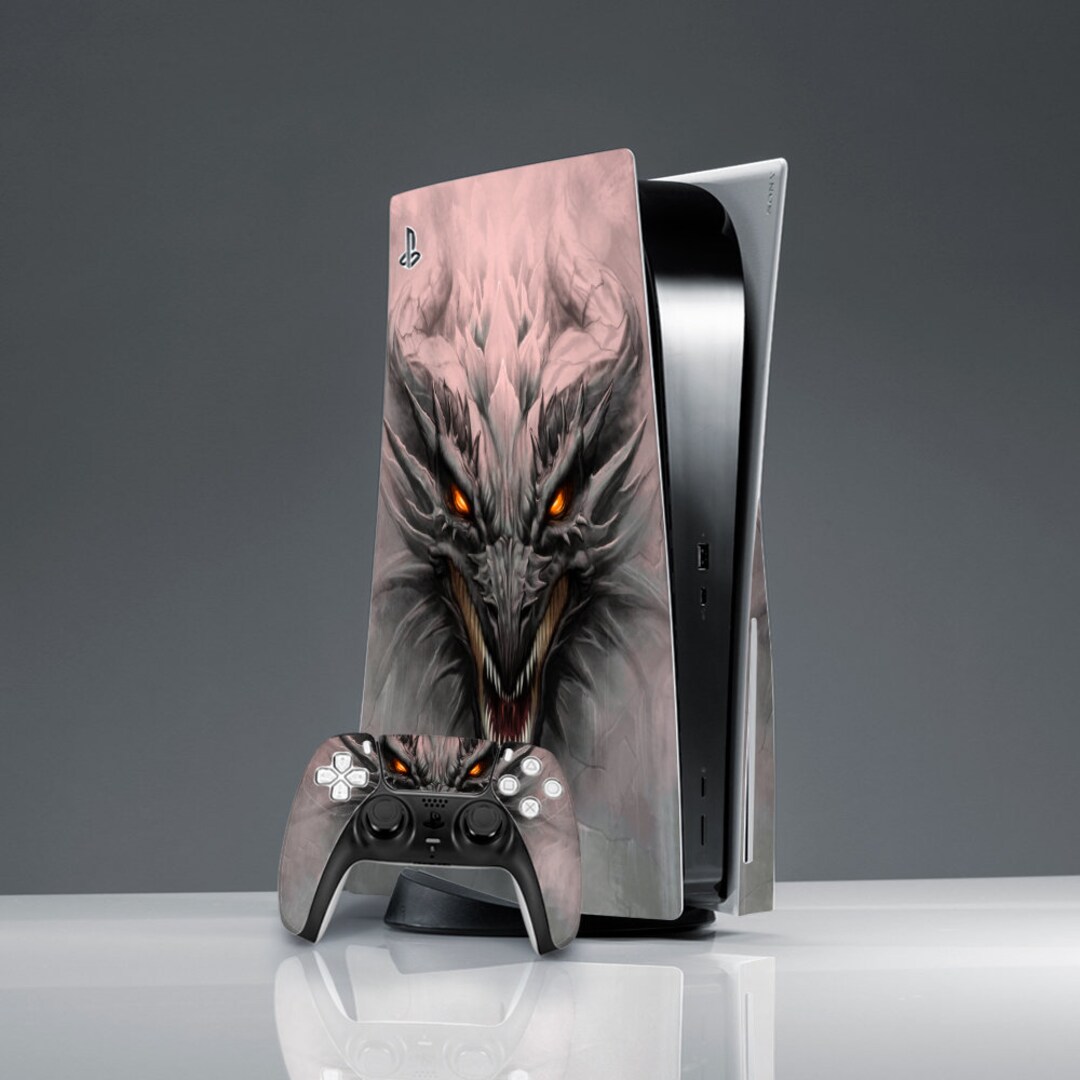 Creepy Dragon Art PS 5 Skin Mystical Animal PS 5 CD Edition Sticker ...