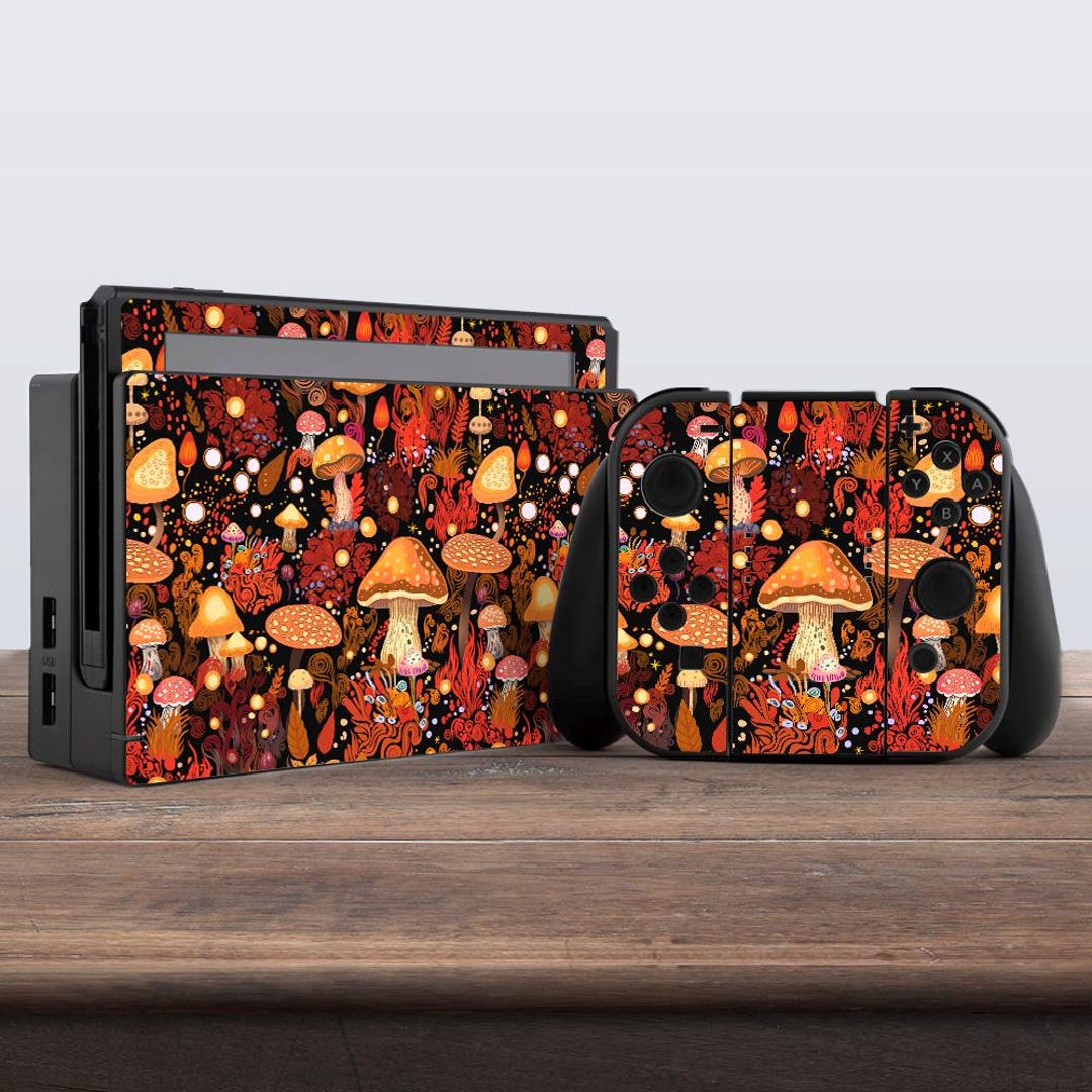Nintendo Switches Skin Mushrooms Art Skin Nintendo Switches Accessories ...
