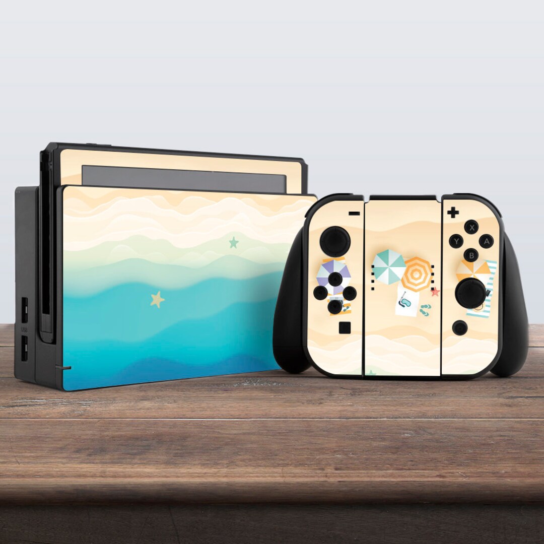 Nintendo Skin Summer Nintendo Switches Skin Blue Water Skin Sticker ...