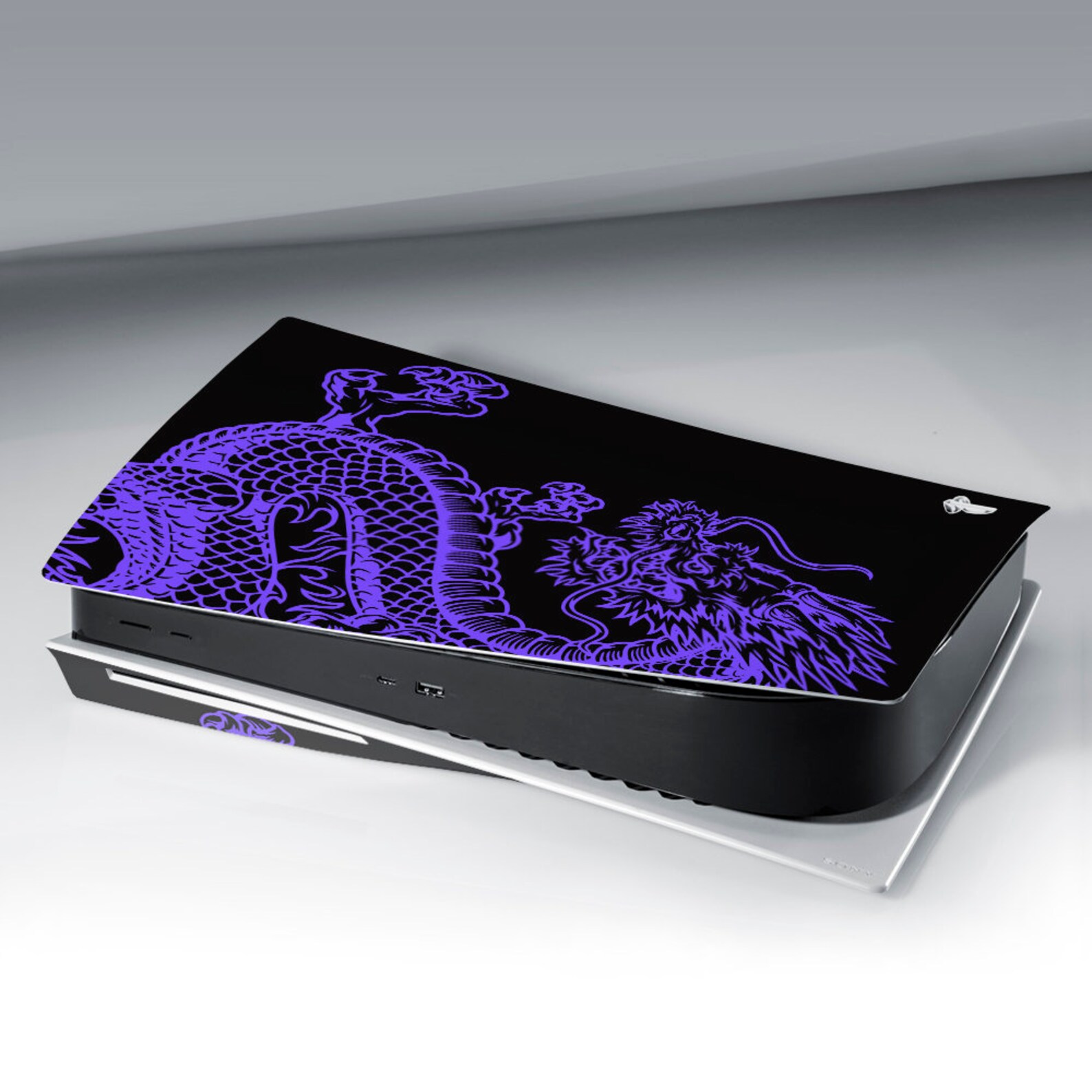 PS5 skin Japan PlayStation 5 Skin Dragon Black Console and | Etsy