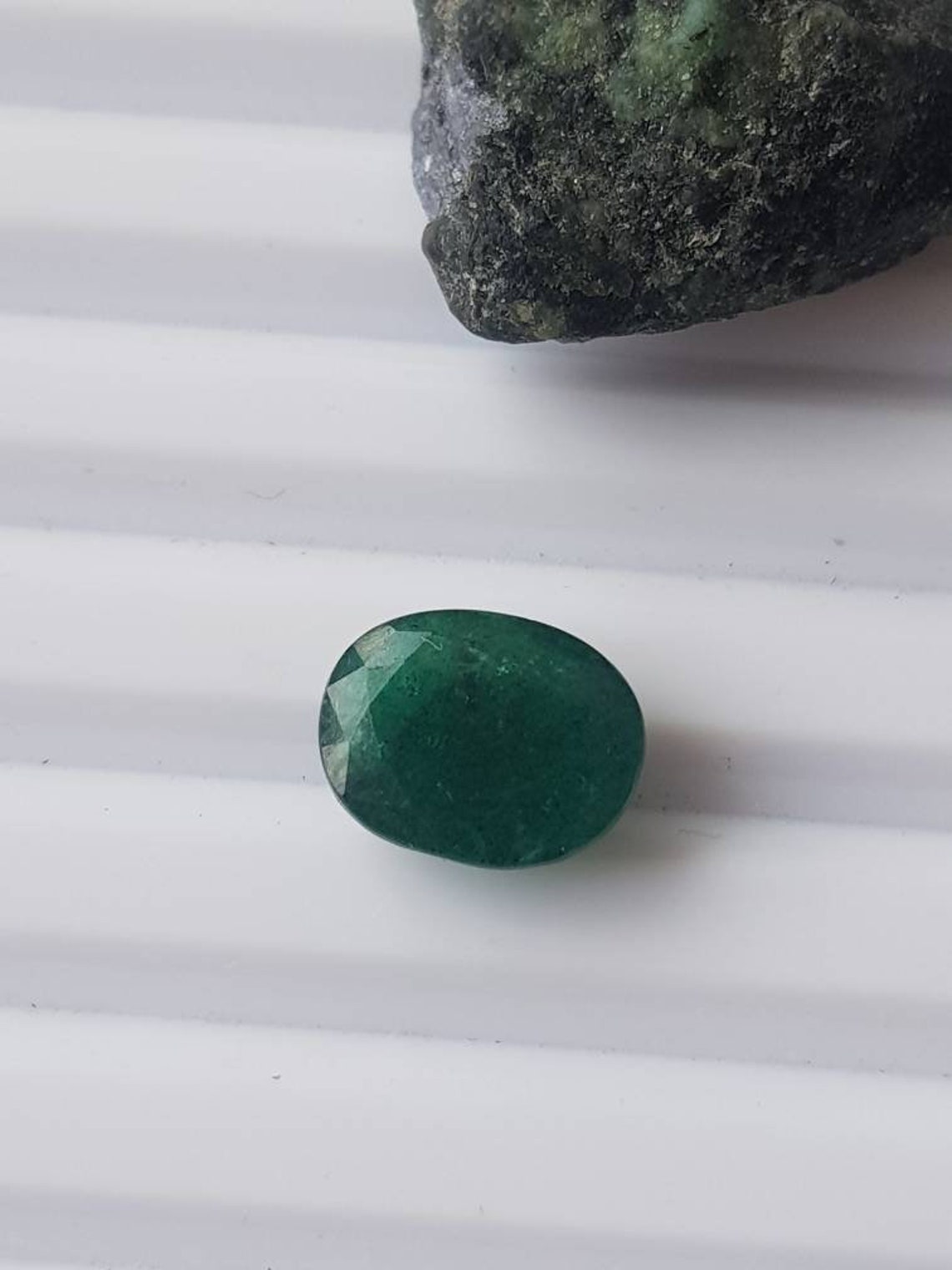 2.65 Ct Natural Emerald Oval Cutstone Loos Emerald Gemstone - Etsy