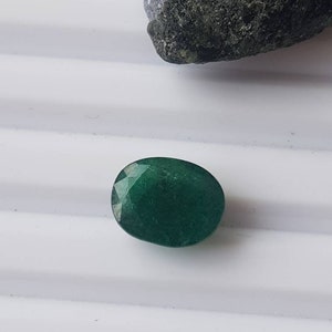 2.65 Ct Natural Emerald Oval Cutstone Loos Emerald Gemstone Dark Green ...