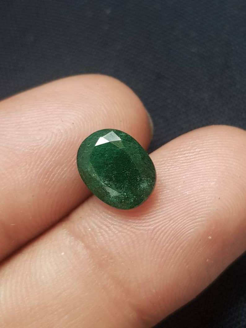 2.65 Ct Natural Emerald Oval Cutstone Loos Emerald Gemstone - Etsy