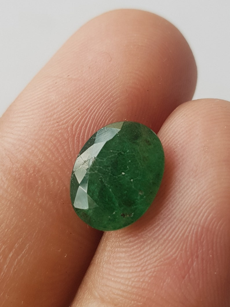 Natural Emerald Cutstone Oval Shape Loos Emerald Gemstone | Etsy