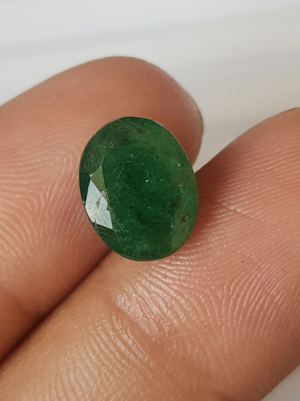 Natural Emerald Cutstone Oval Shape Loos Emerald Gemstone | Etsy