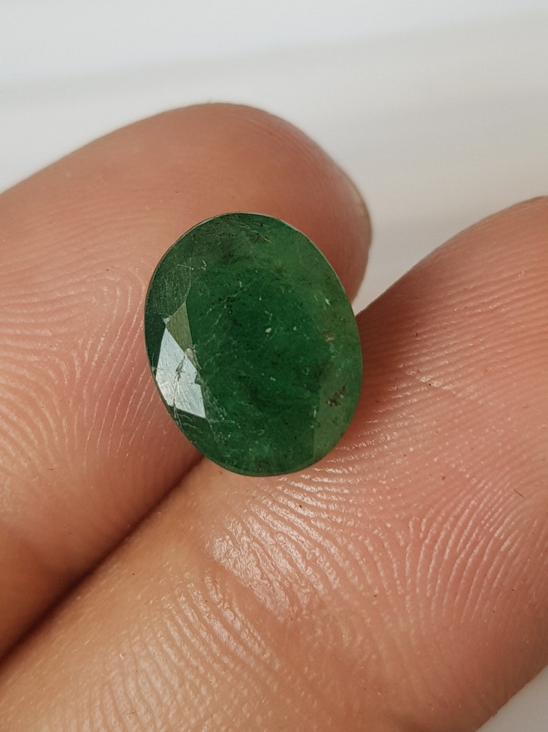 Natural Emerald Cutstone Oval Shape Loos Emerald Gemstone | Etsy