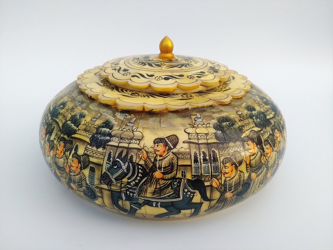 Opium Box,big Box,antique Box,vintage Hand Painted, Camel Bone ...