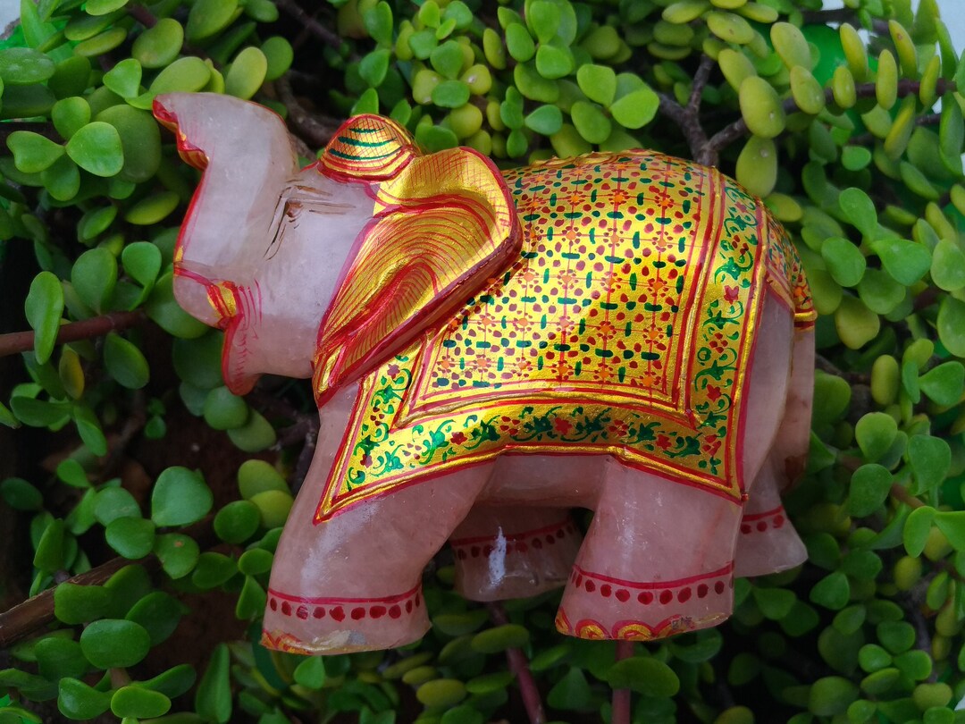 Rose Quartz Elephant,big Elephant,elephant Statue,stone Elephant,pink ...