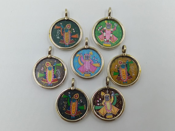 Krishna necklace Krishna pendant Indian God Hindu God | Etsy
