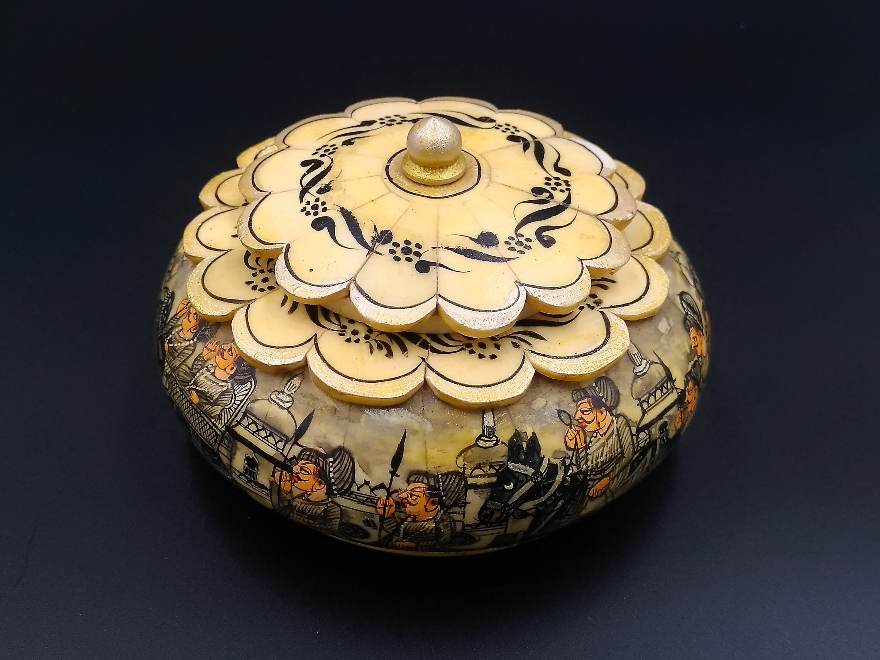 Opium Box Antique Box Vintage Hand Painted Camel Bone - Etsy