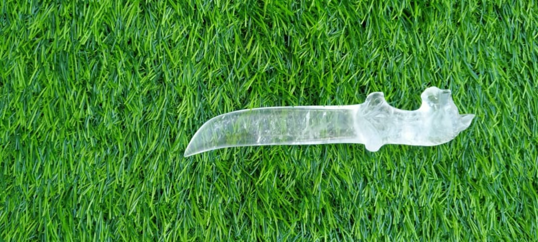 Horse Head Crystal Dagger,natural Crystal,hand Carved Knife,quartz ...