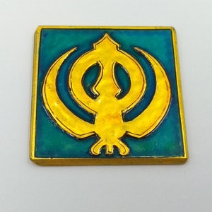 Khanda, Khanda Art, Sikh Symbol, Sikh Art, Sikh Wall Art, Gold Khanda ...