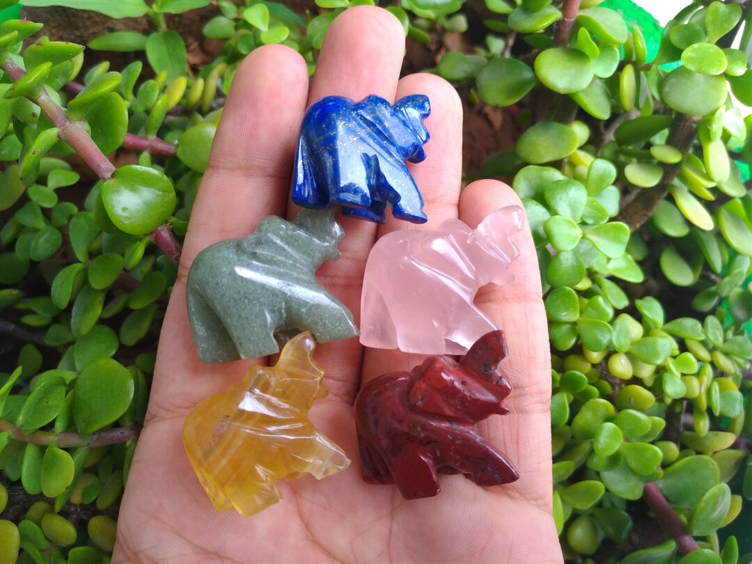 Gemstone Elephant,stone Elephant,elephant Statue,lapis Elephant,jade ...