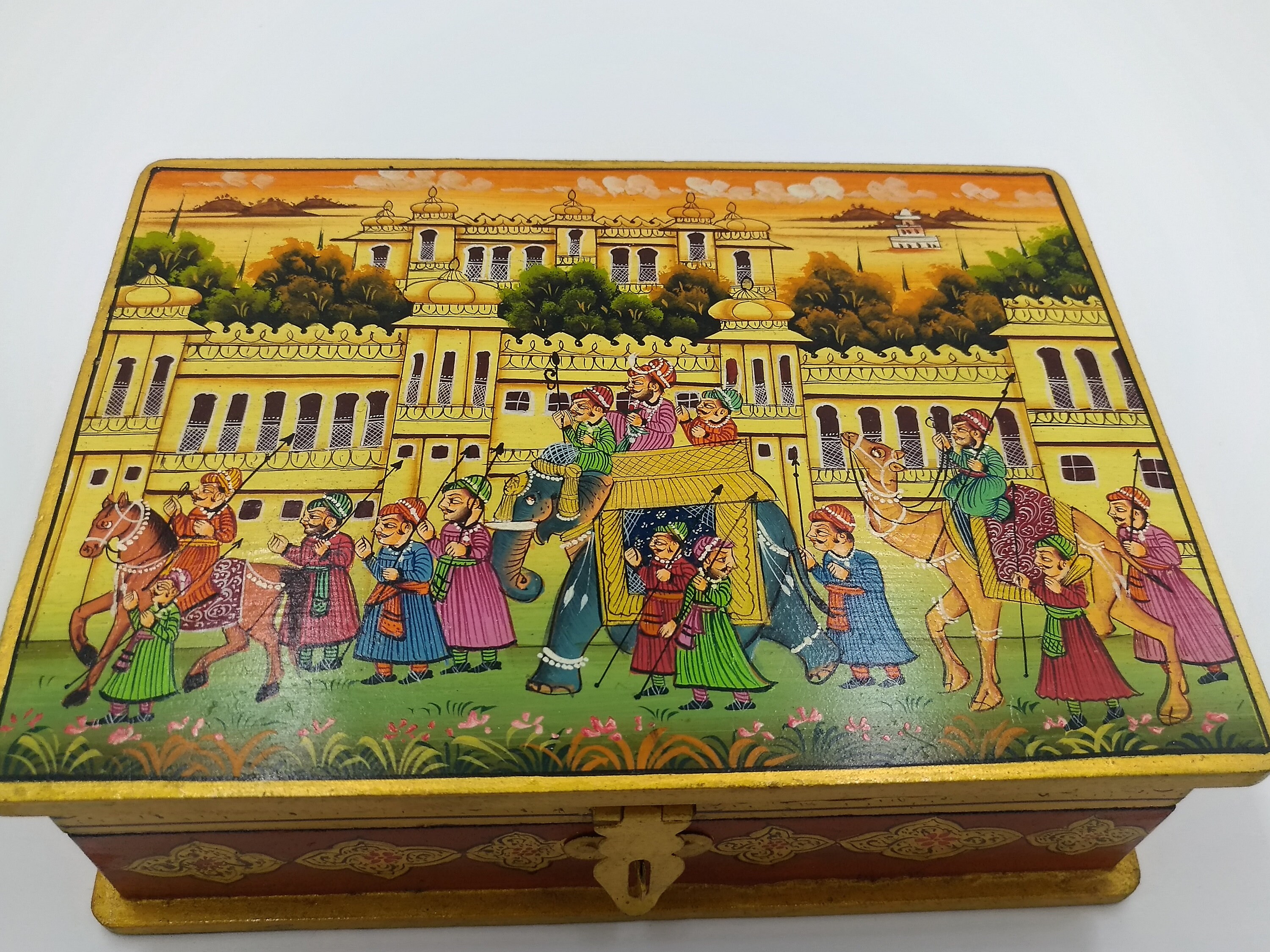 Wooden Box Antique Box Vintage Painted Hand Painted Box - Etsy