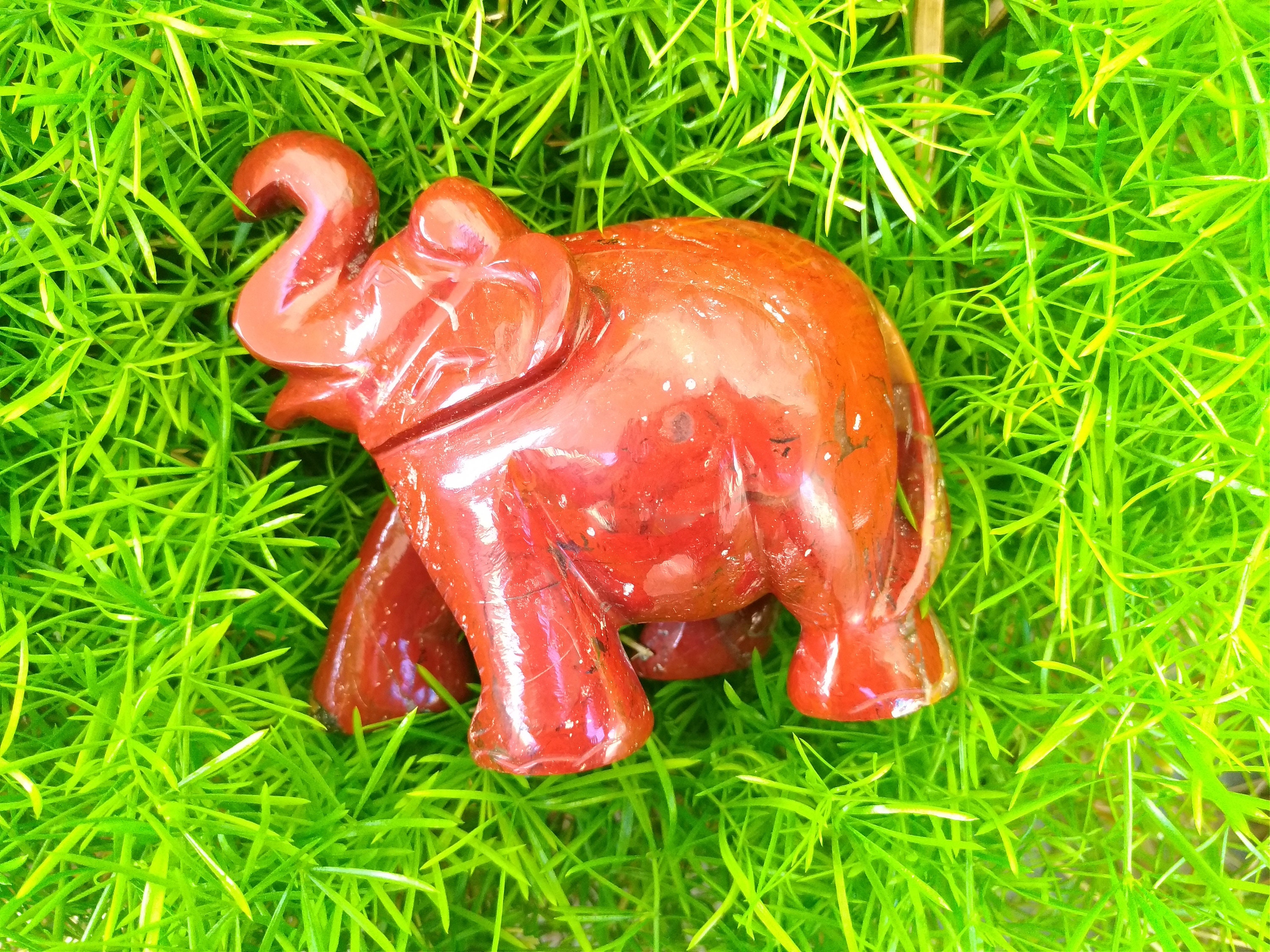 Jasper ElephantElephant FigurineElephant statueRed jasper | Etsy