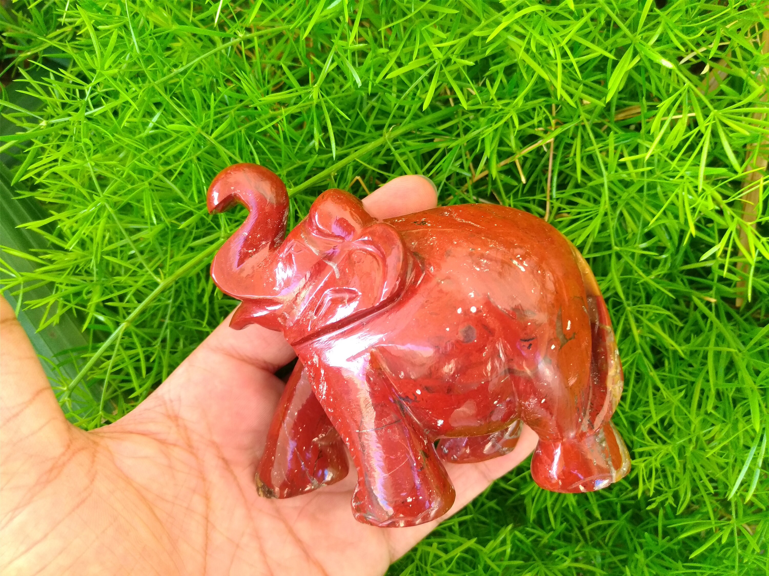 Jasper ElephantElephant FigurineElephant statueRed jasper | Etsy