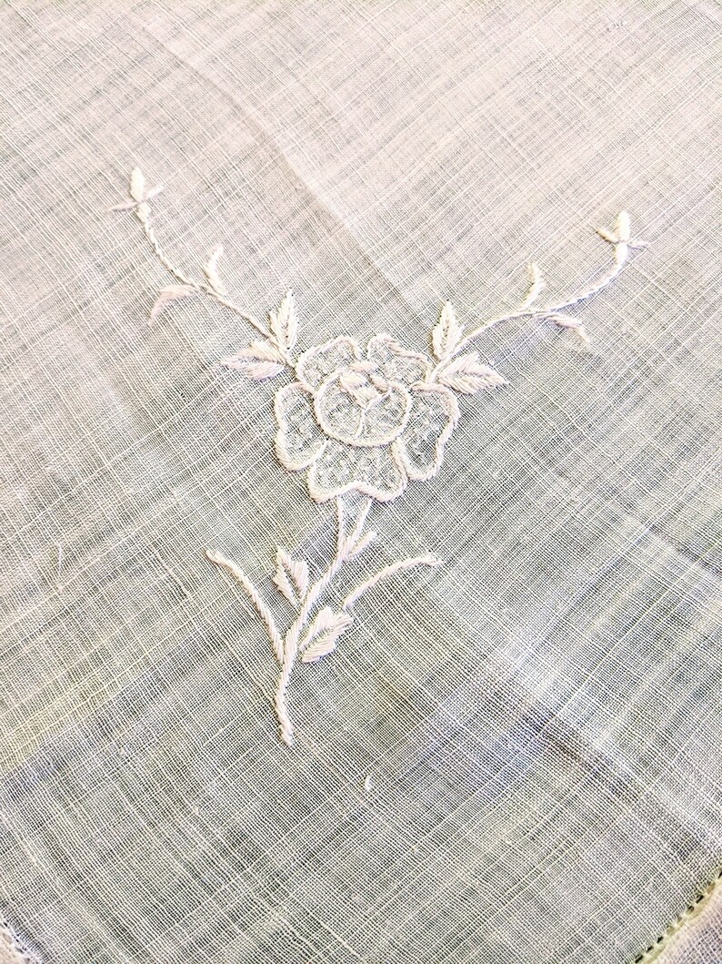 Beautiful Vintage Hand Embroidered Open Cutwork Tablecloth - Etsy
