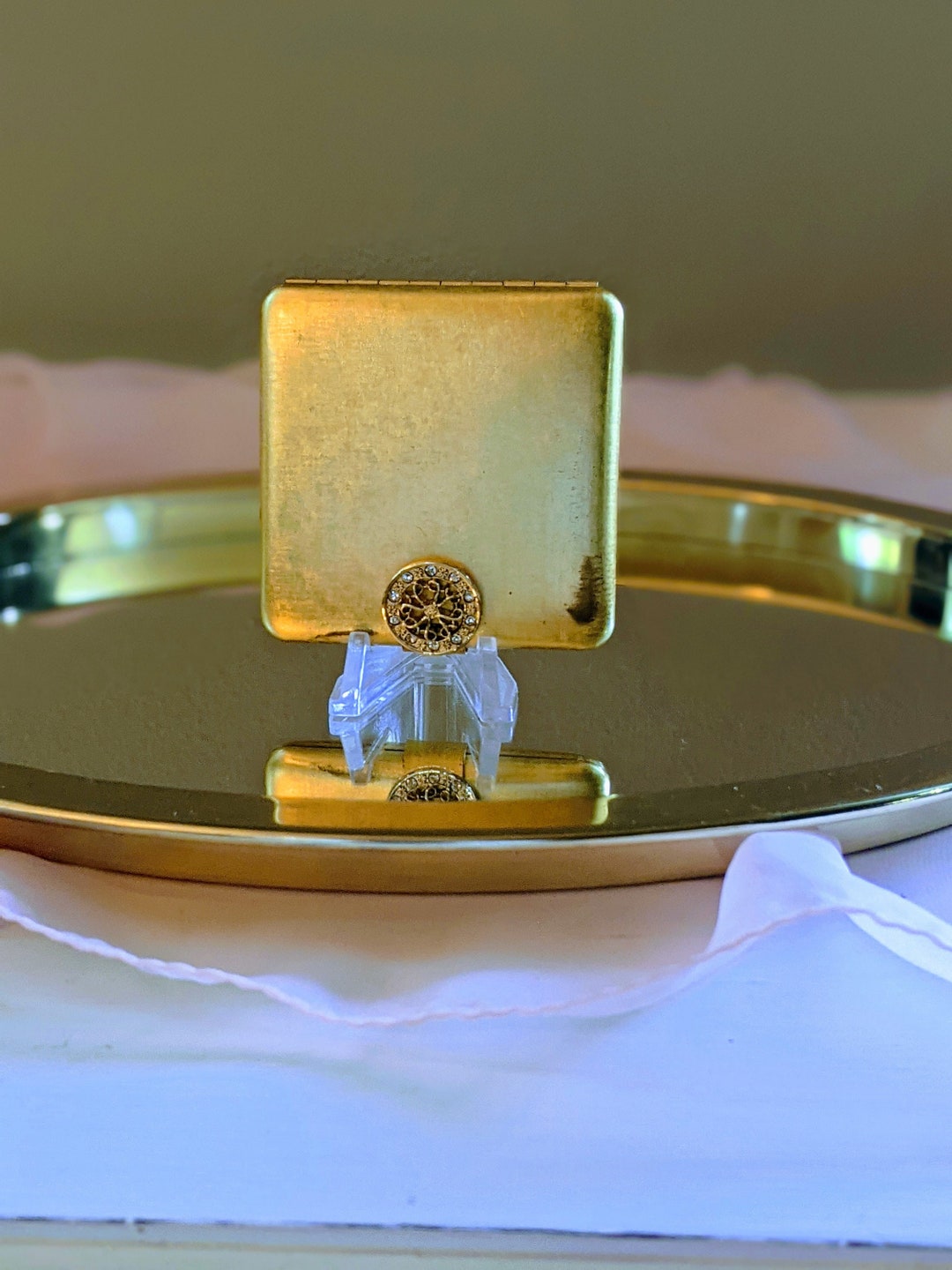 Vintage Gold Avon Powder Compact - Etsy