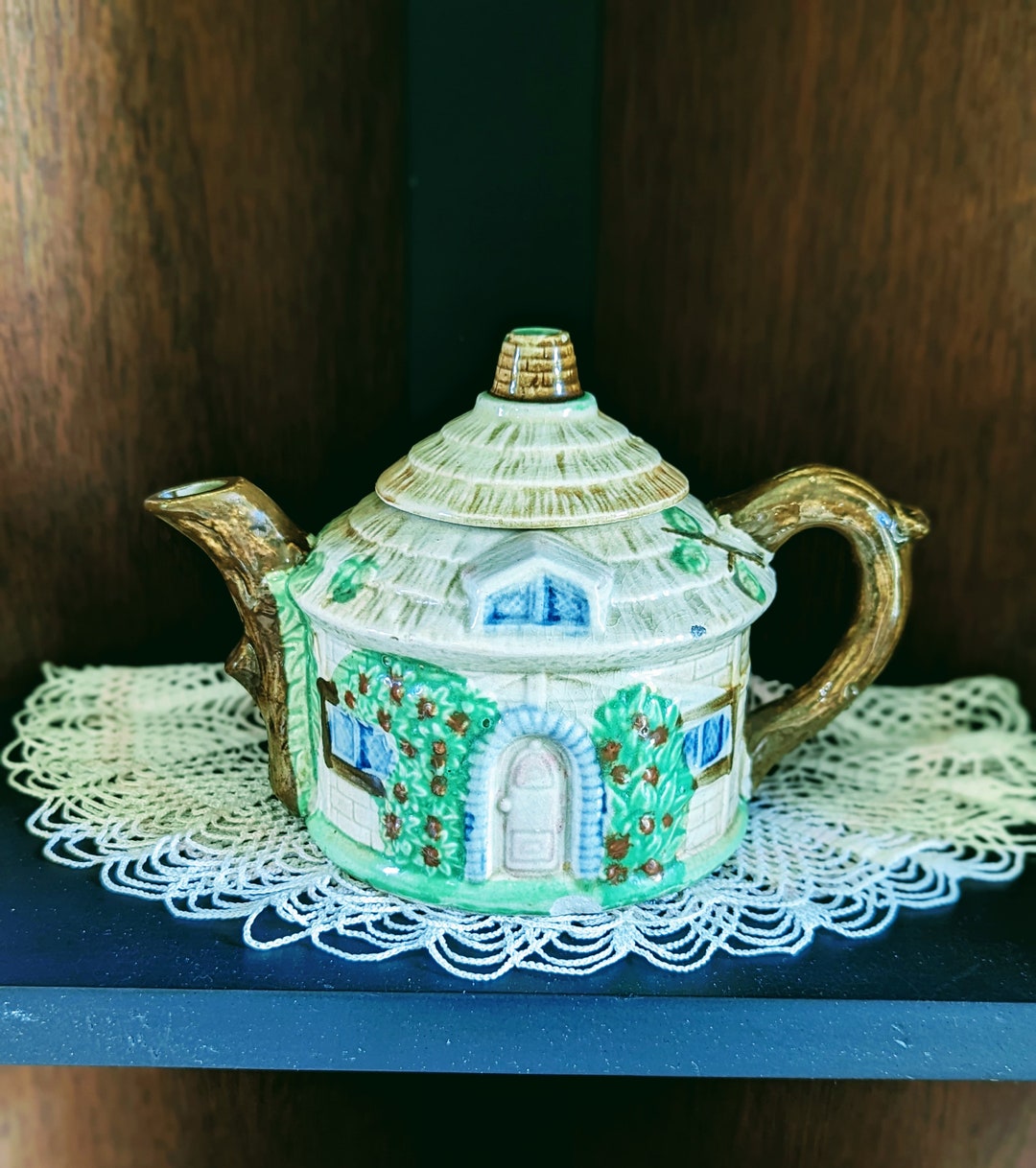 Vintage Pagoda/ Cottage Teapot Japan - Etsy