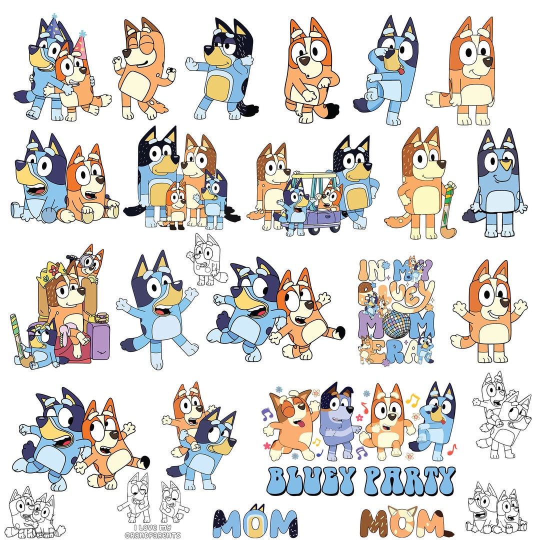 Bluey and Bingo SVG Set Bluey Birthday Shirt Bluey Family Png and Svg ...