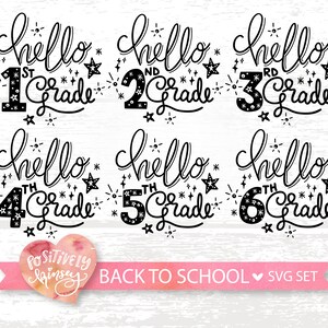 School SVG Bundle, Back to School, Svgs, Hello, 1st, 2nd, 3rd, 4th, 5th ...