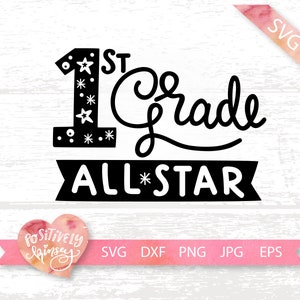 Back to School Svg First Grade All Star 1st Grade Svg First - Etsy