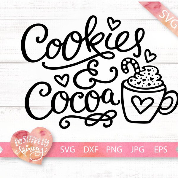 Hot Cocoa Clip Art Black and White Images - Etsy
