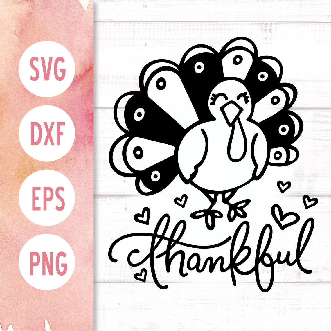 Thankful SVG Thanksgiving Svg Turkey Svg Fall Svg Files - Etsy