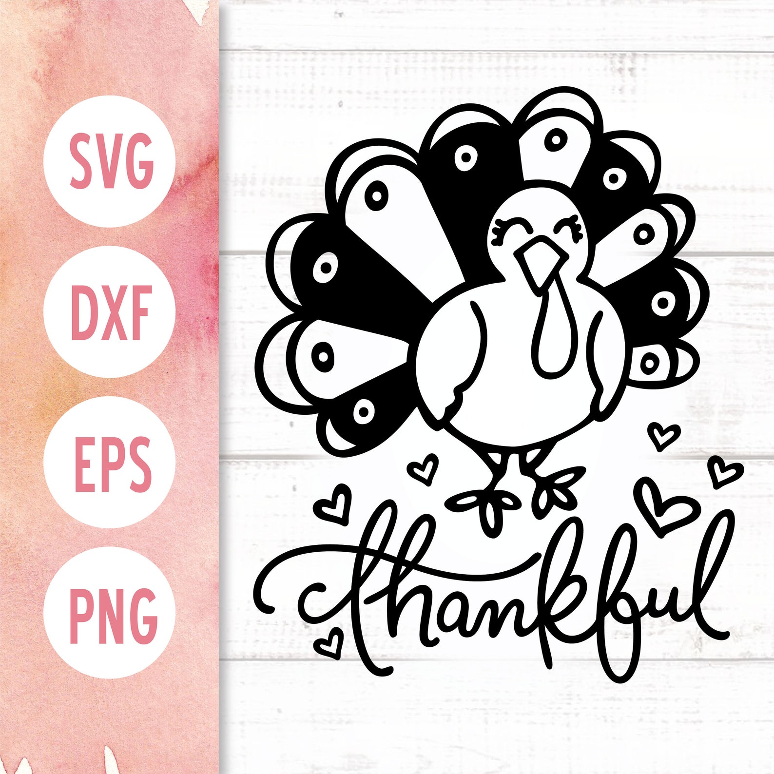 Thankful SVG Thanksgiving Svg Turkey Svg Fall Svg Files - Etsy