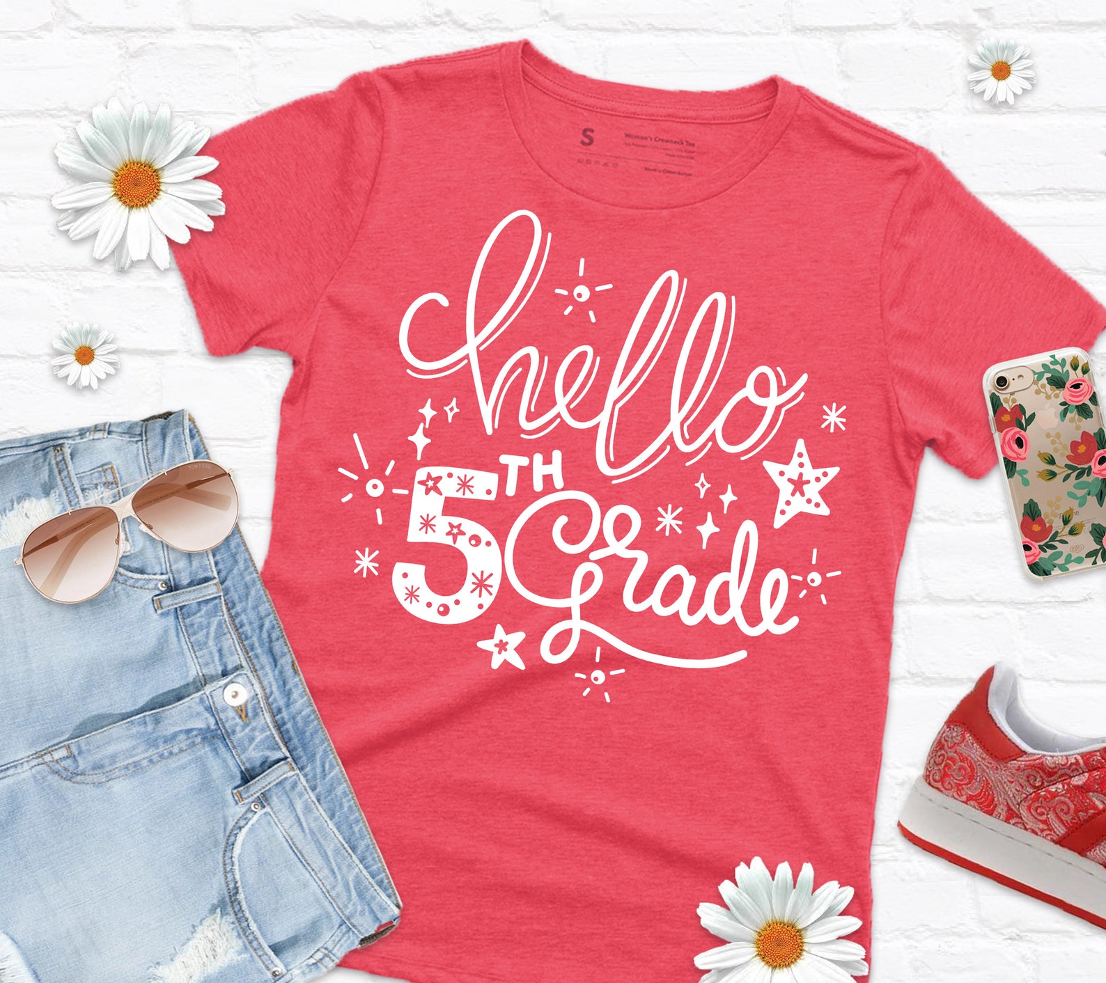 5th Grade Shirt Svg Hello Fifth Grade Hello 5th Grade Svg | Etsy