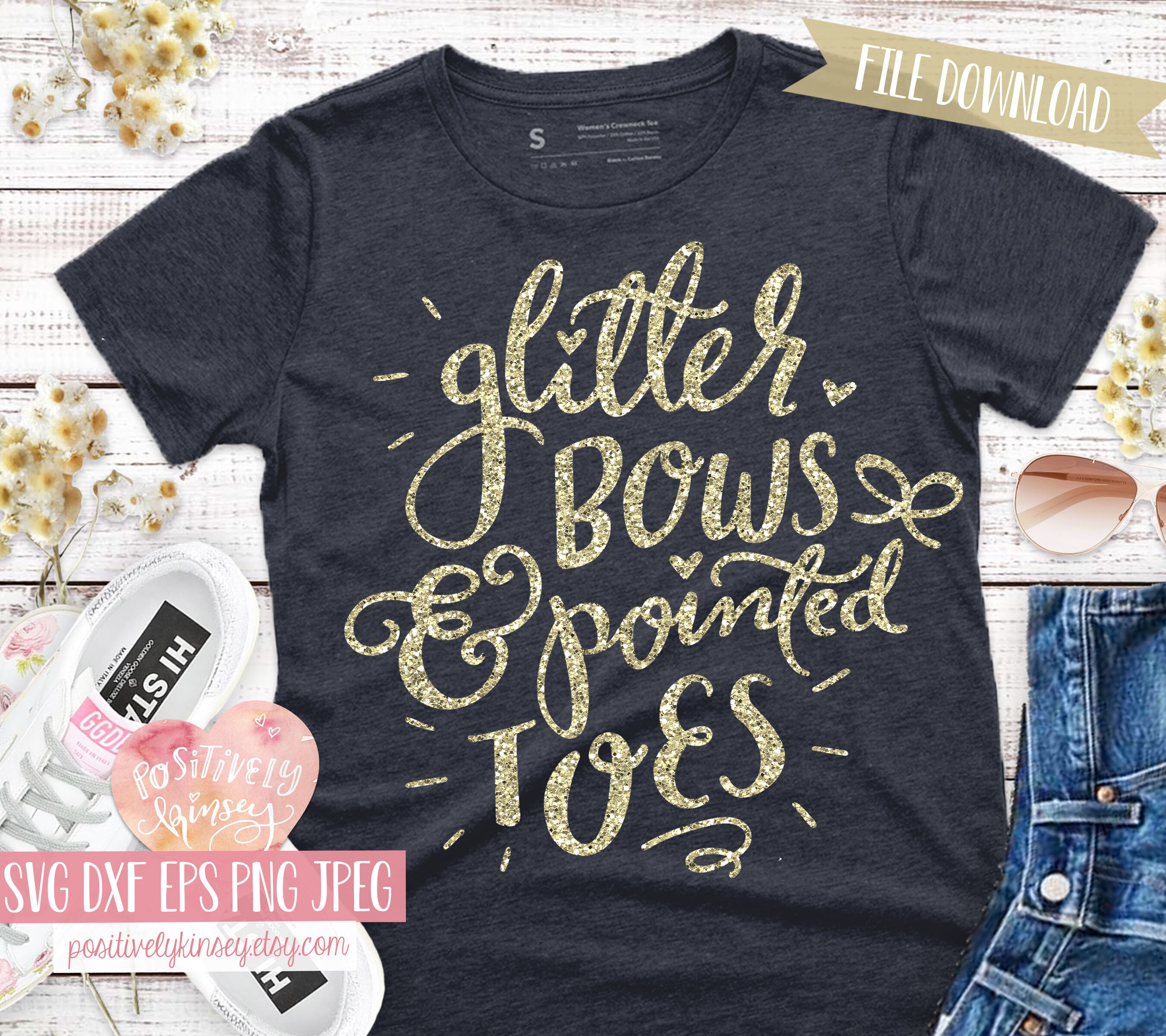 Glitter Bows and Pointed Toes SVG Dance Svg Ballet Svg - Etsy Australia