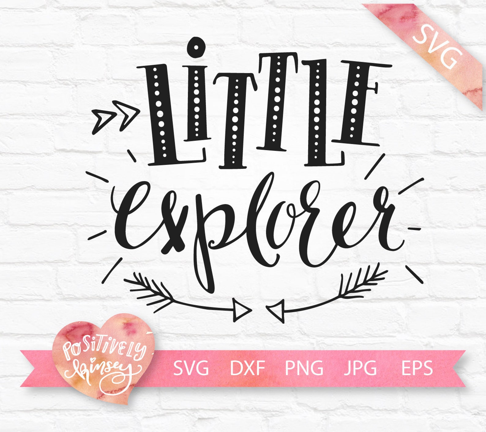 Little Explorer SVG Cut File // Hand Lettering Quote Art // | Etsy