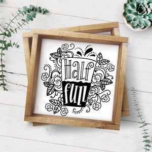 Half Full SVG Cut File, Zentangle Svg Boho Design, Inspirational Svg ...