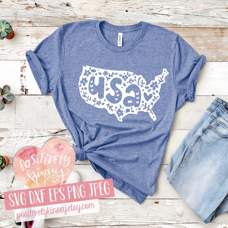 USA SVG America Svg USA Map Svg File Patriotic Svg Fourth | Etsy