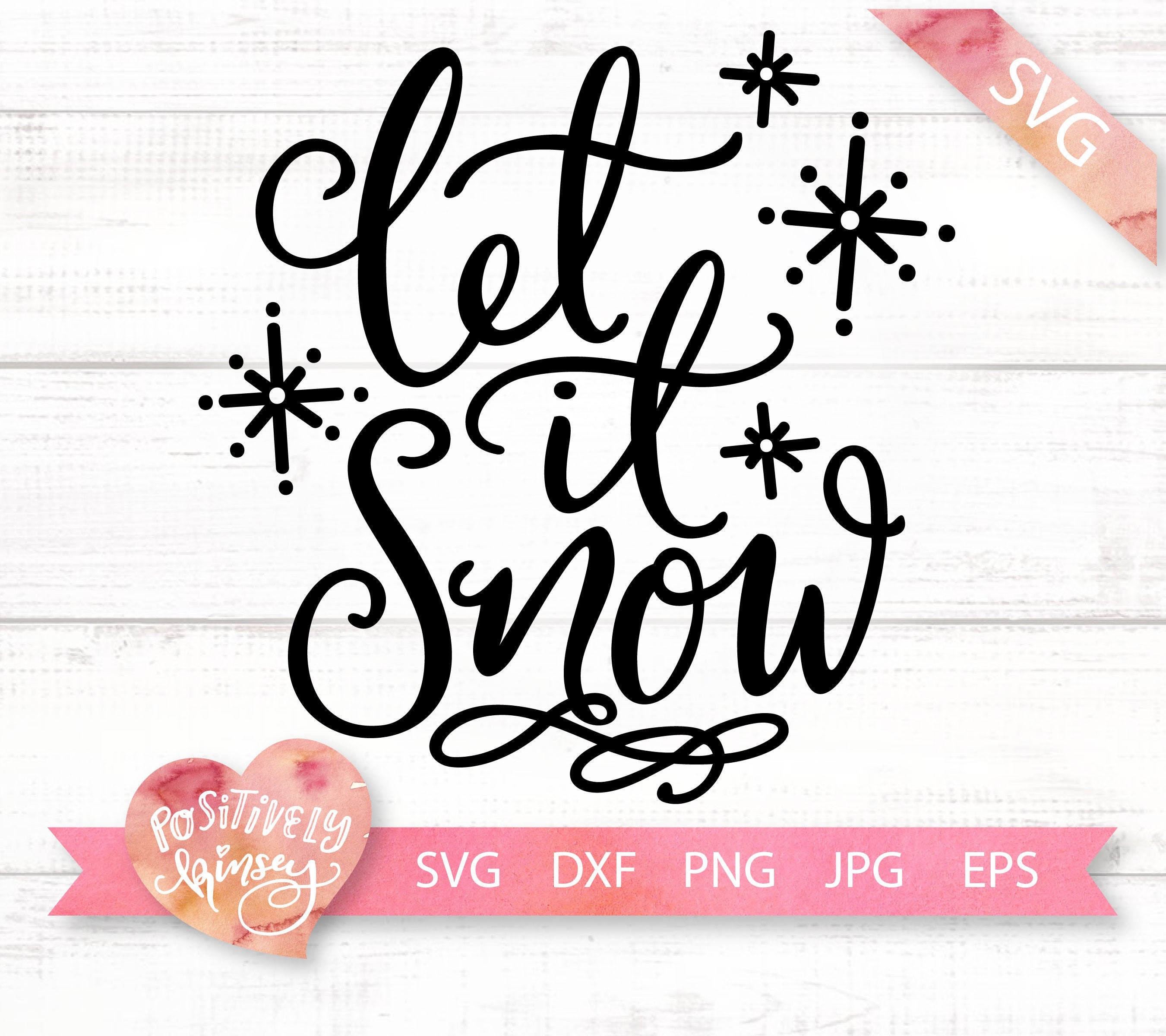 Christmas Quote Svg Let It Snow Svg Christmas Svg Files for - Etsy
