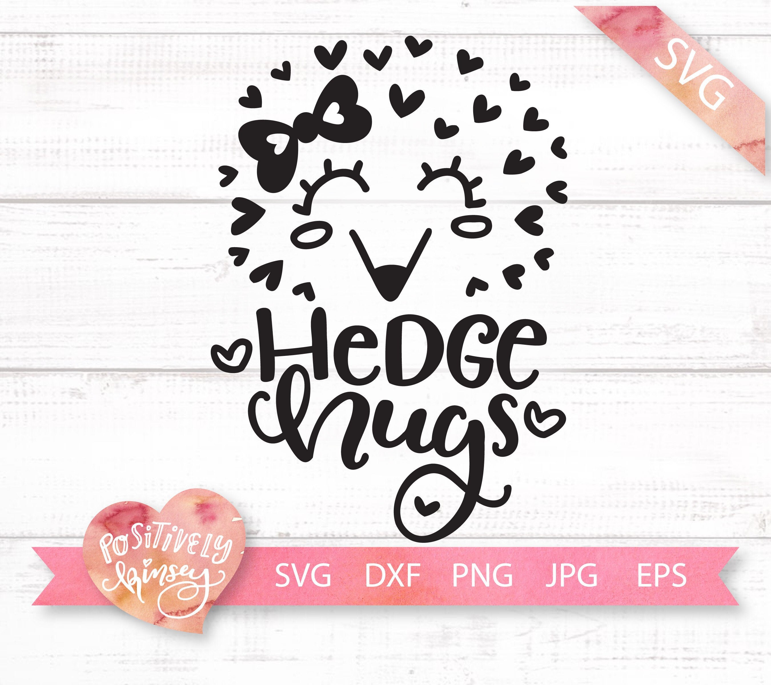 Cute Valentine SVG Hedge Hugs Hedgehog Svg for - Etsy
