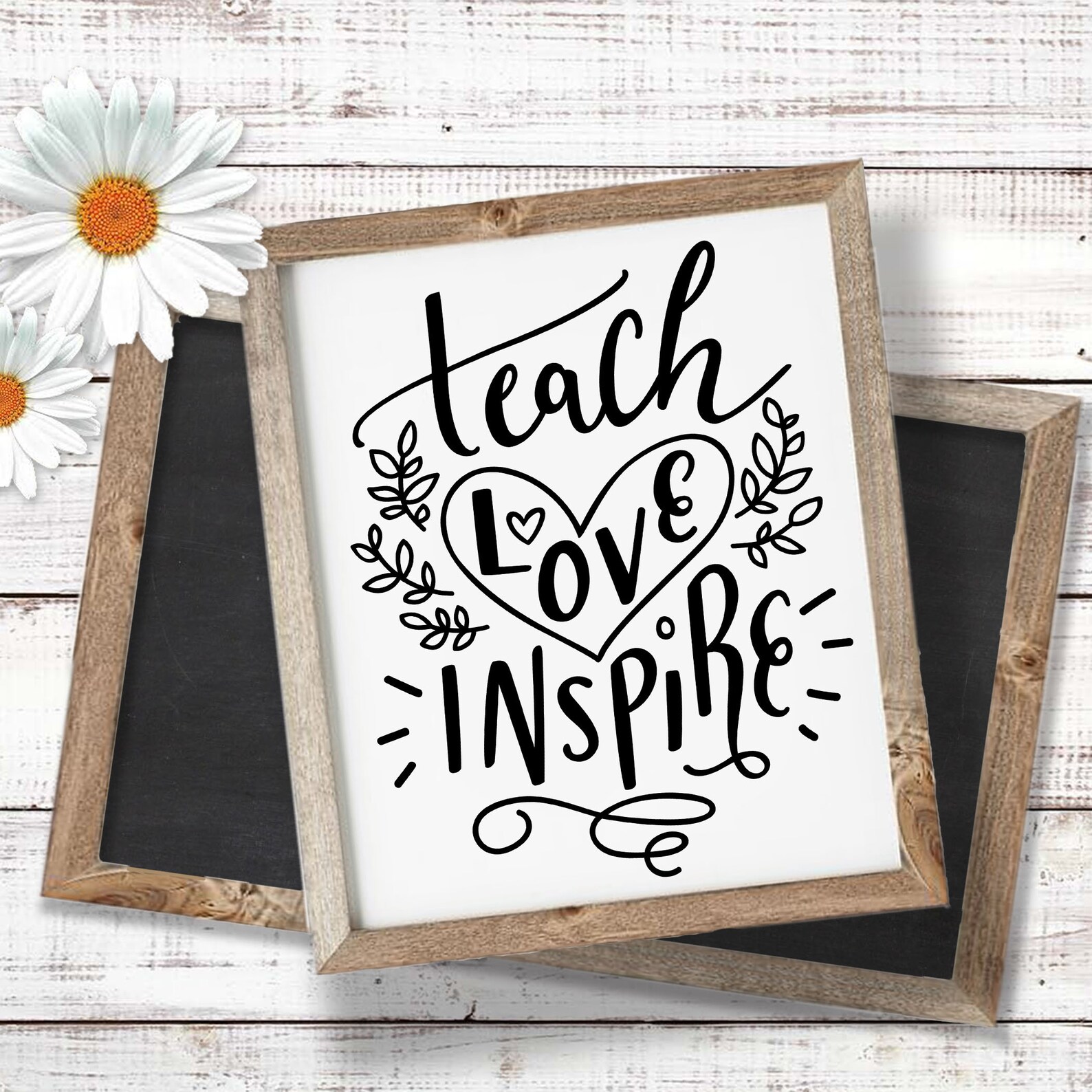 Teach Love Inspire SVG Cut File for Back to School Teacher | Etsy