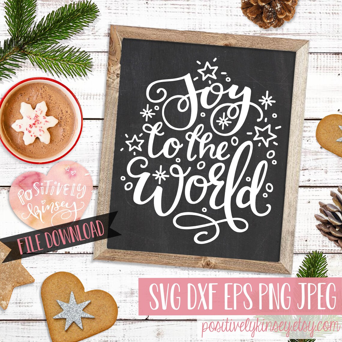Christmas Svg File Joy to the World SVG Joy Joyful - Etsy