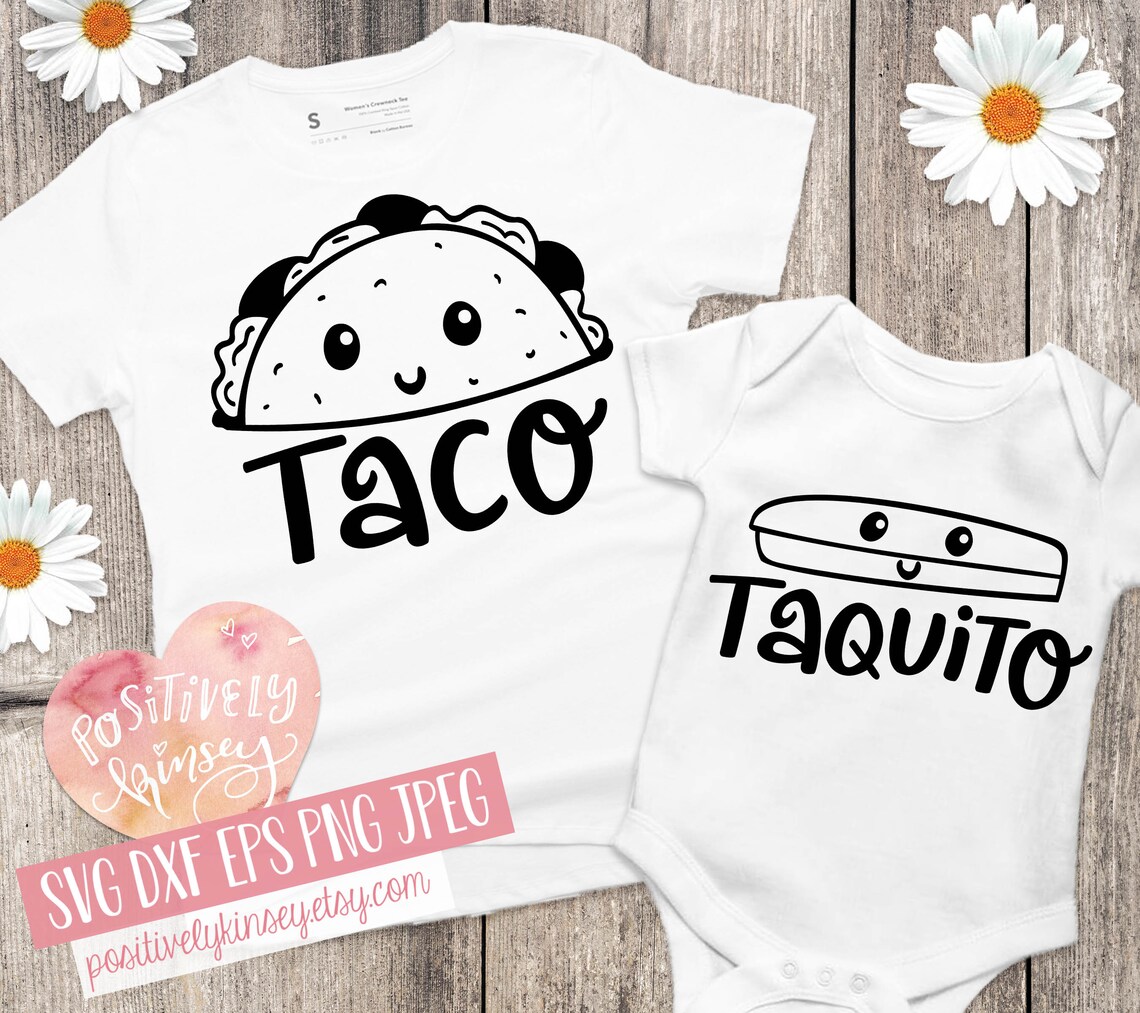 Taco Taquito SVG Set Cinco De Mayo Svg Mommy and Me Svg - Etsy