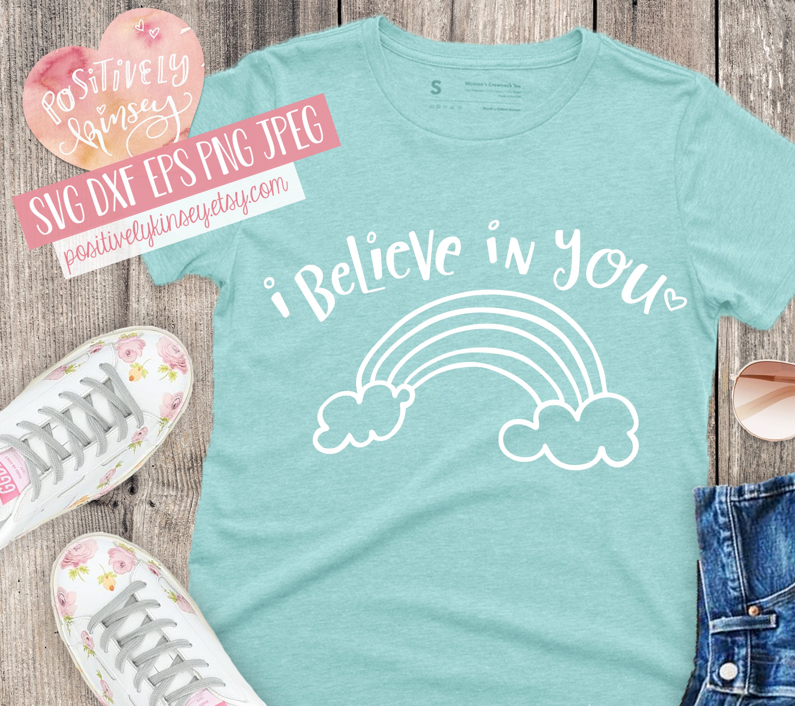 I Believe in You SVG, Encouragement Svg, Rainbow, Positivity Svg ...