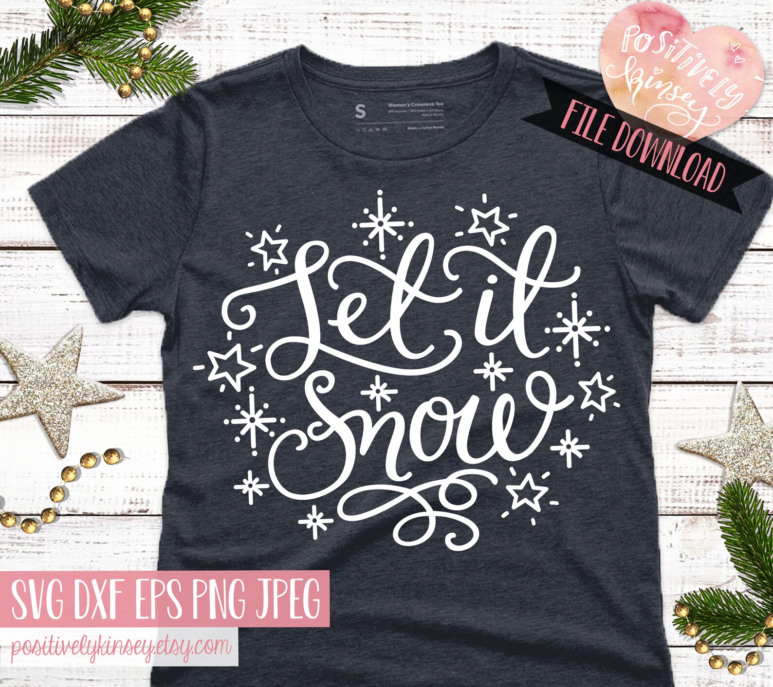 Let it Snow SVG File Let it Snow Svg Christmas Svg Winter | Etsy