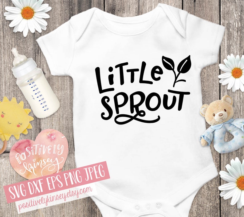 Little Sprout SVG, Toddler Svg Design, for Baby Boy, Girl, Baby Onesie ...