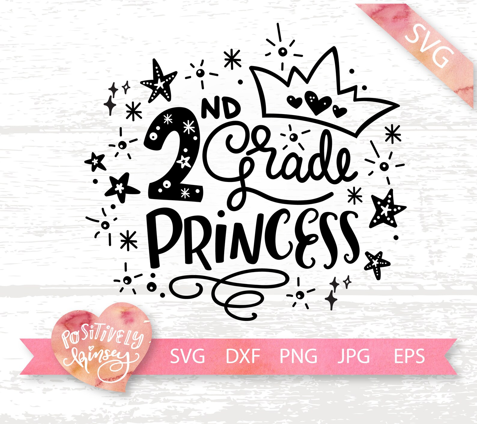 2nd Grade Princess Svg 2nd Grade Svg File Second Grade 2nd - Etsy