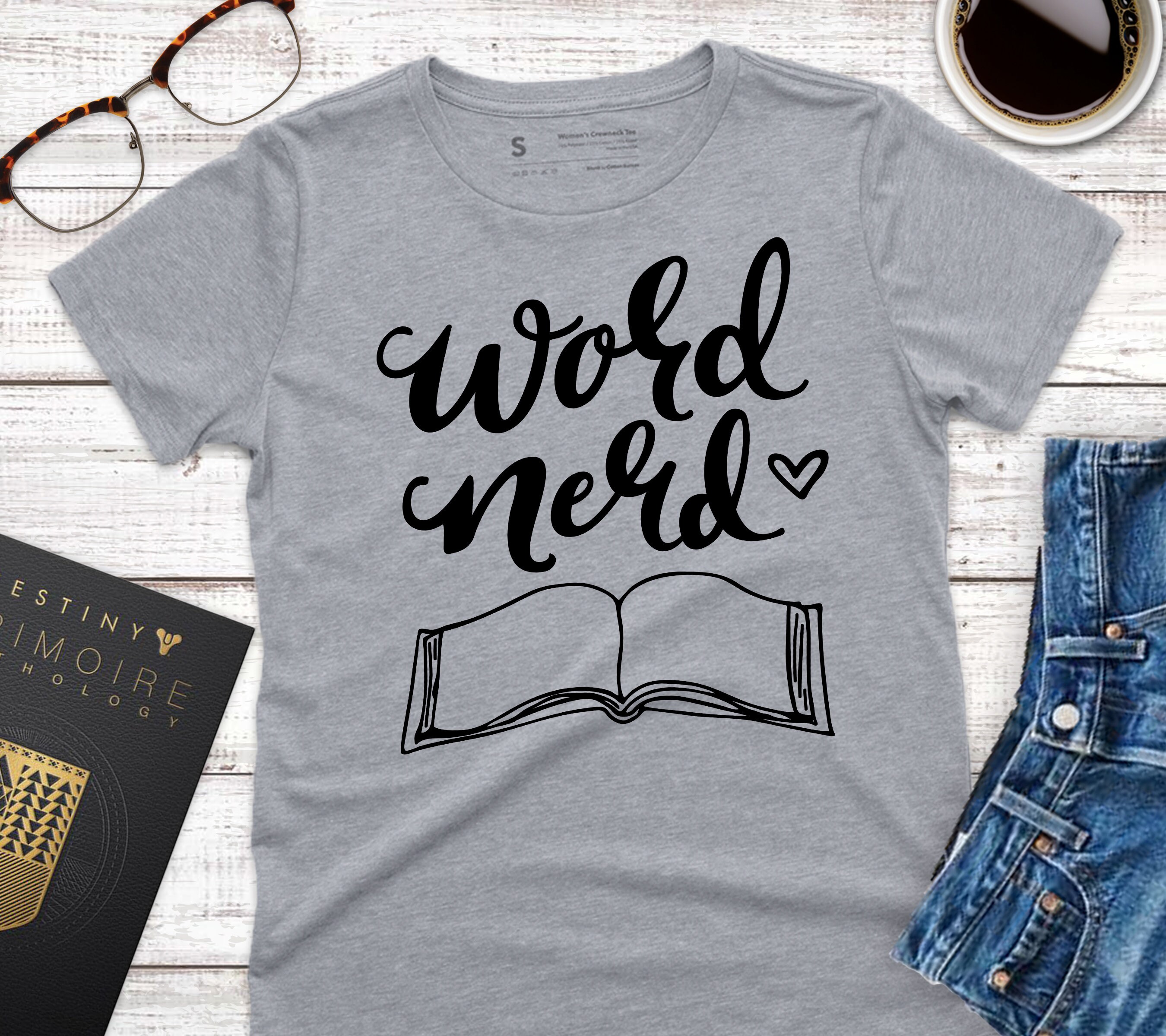 Word Nerd SVG Cut File Hand Lettering Quote Bookish Books | Etsy