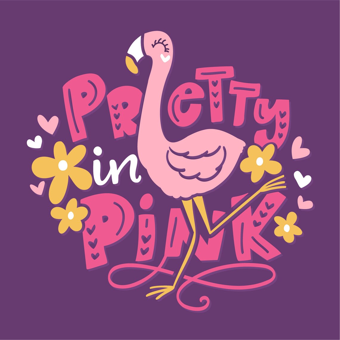 Pretty in Pink SVG Flamingo Svg Layered Cute Shirt Svg for - Etsy